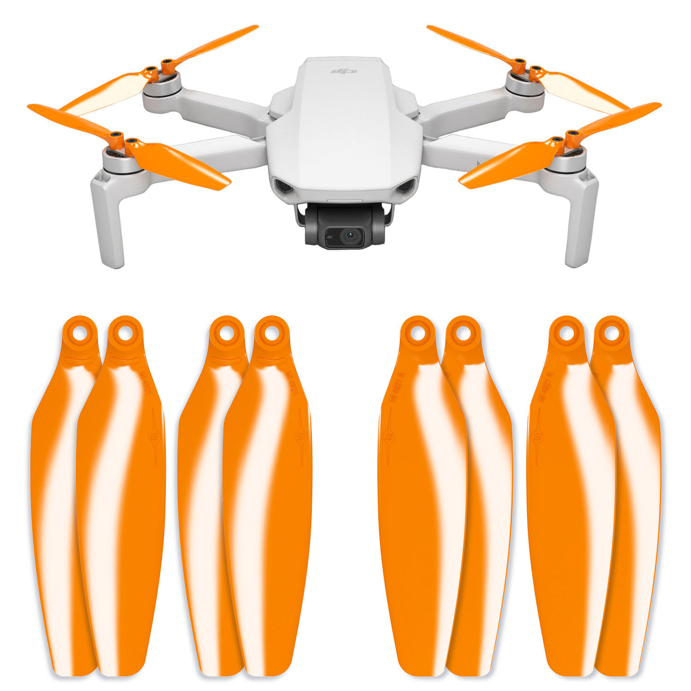 DJI Mini 2 / SE STEALTH Upgrade Propellers -x4 ORANGE -Master Airscrew