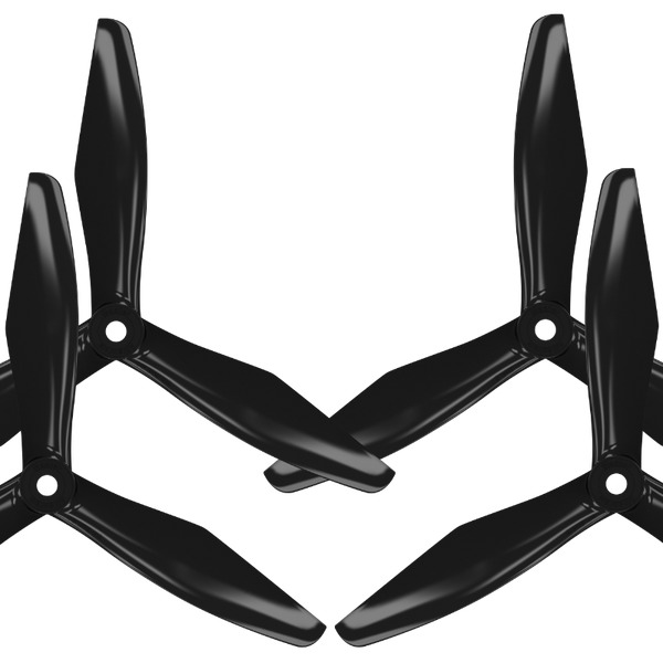 3-Blade FPV Drone Racing / Freestyle Propellers- 6x4.5 Prop Set x4 Black