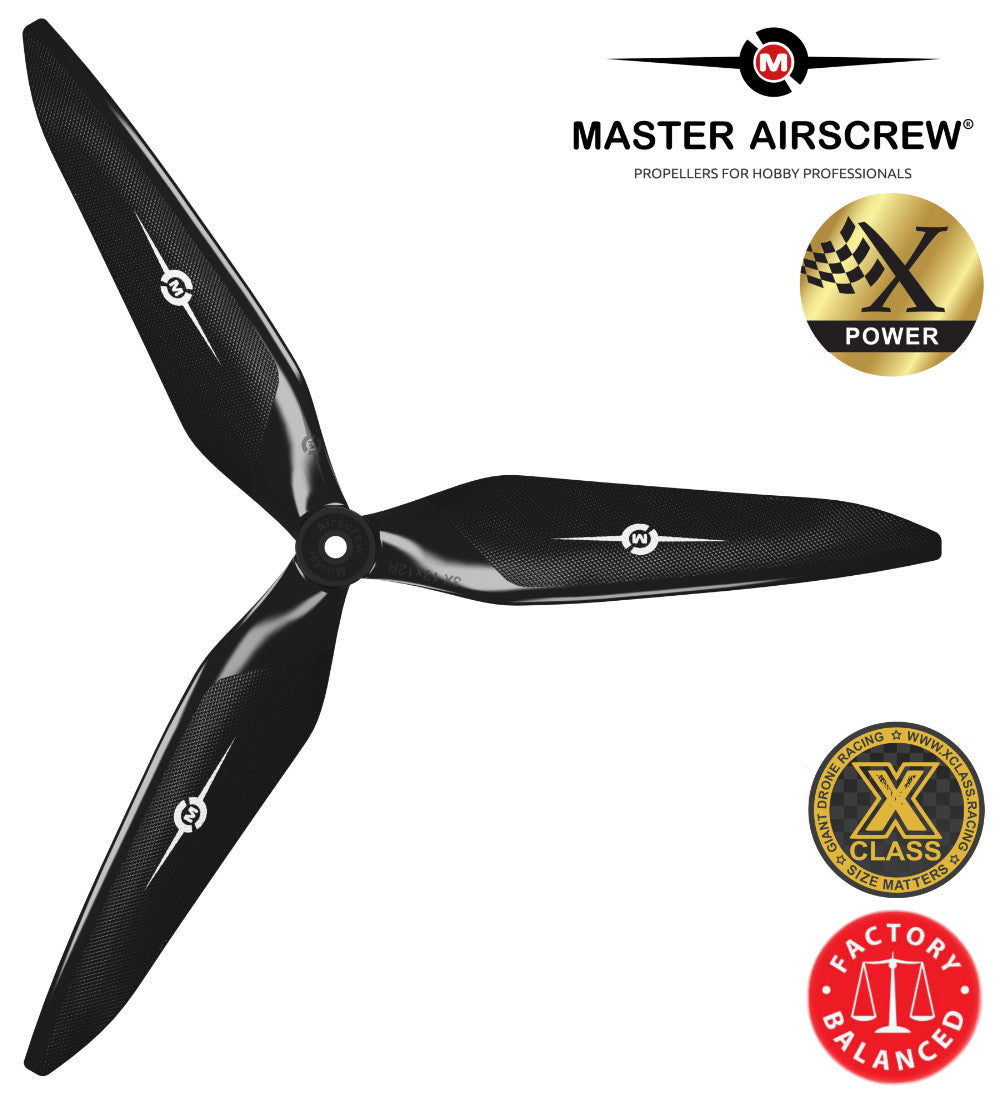 3X Power - 13x12 Propeller (CW)Pusher Black | XClass BIG Drone Racing