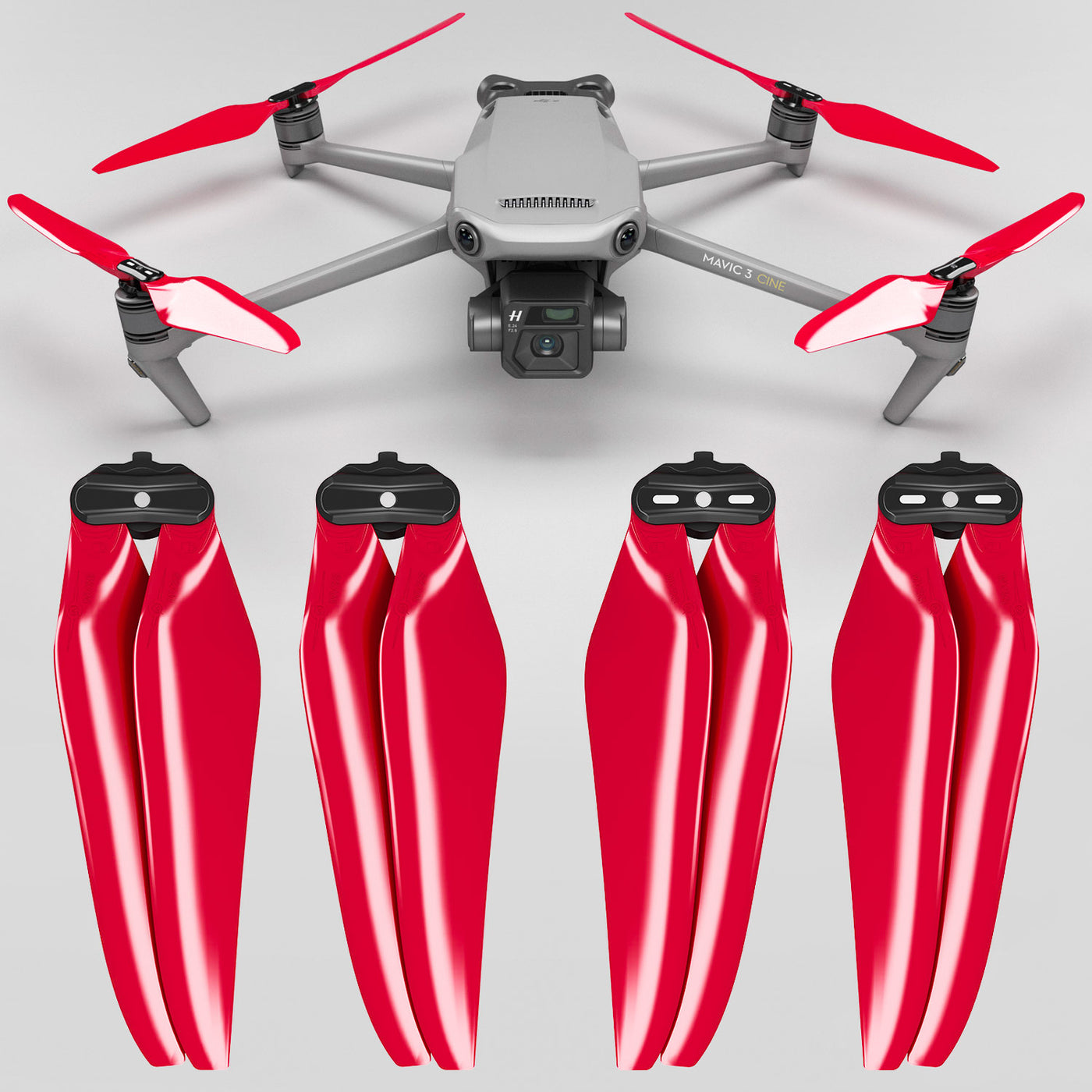 DJI Mavic 3 STEALTH Propellers - x4 RED - Master Airscrew